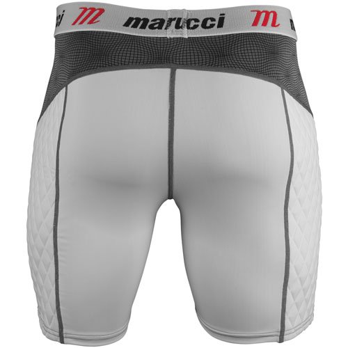 Marucci Mens Shorts Sports, MASL-W-AS, Adult Padded Slider, White, Small US