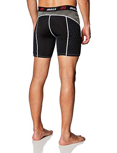 Marucci Mens Elite Shorts Sports, MASL-BK-AXL, Adult Padded Slider, Black, X-Large US