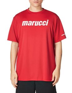 marucci adult dugout tee, red, x-large