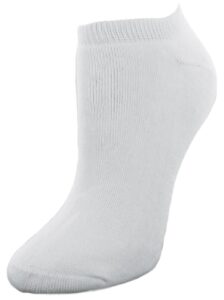 sof sole all sport no show athletic performance socks for men and women (6 pairs), women's 5-10, white