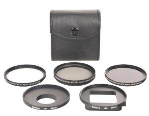 bower xtreme action series vfkgp6 6-piece filter kit for gopro hero3+, & hero4 (uv, cpl, nd8)