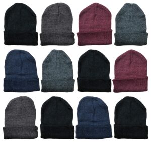 yacht & smith winter beanies wholesale bulk cold weather unisex hat (one size fits all)