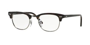 ray-ban clubmaster square eyeglasses, tortoise, 49 mm