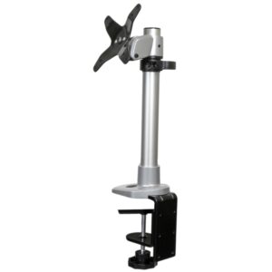 startech.com monitor desk mount - adjustable - supports monitors up to 30" (30.9lb/14kg) - premium single screen vesa monitor mount - desk & grommet clamp -silver (armpivot)