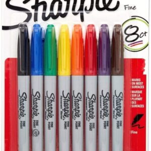 Sharpie Permanent Marker Fine Tip [30217PP] 8 Count (Pack of 3) 24 Markers Total