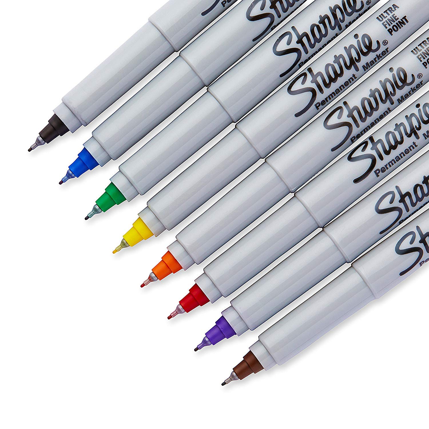 Sharpie 37600PP Ultra Fine Point Permanent Markers (Pack of 3), Classic Colors, 8 Count per Pack, 24 Markers Total; Remarkably Resilient Ink Dries Quickly and Resists Both Fading and Water