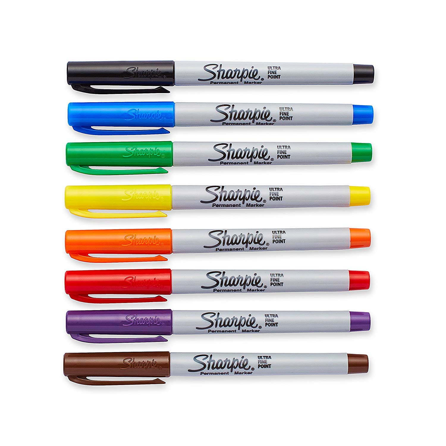 Sharpie 37600PP Ultra Fine Point Permanent Markers (Pack of 3), Classic Colors, 8 Count per Pack, 24 Markers Total; Remarkably Resilient Ink Dries Quickly and Resists Both Fading and Water