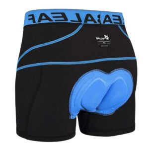 baleaf men's 3d padded bike shorts cycling underwear mtb liner road biking bicycle clothes blue xl