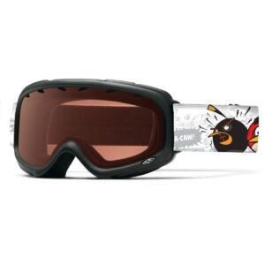 smith optics gambler junior series youth snocross snowmobile goggles eyewear - black angry birds/rc36 / medium