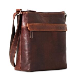 Voyager Zippered Crossbody Hobo #7832 (Brown)