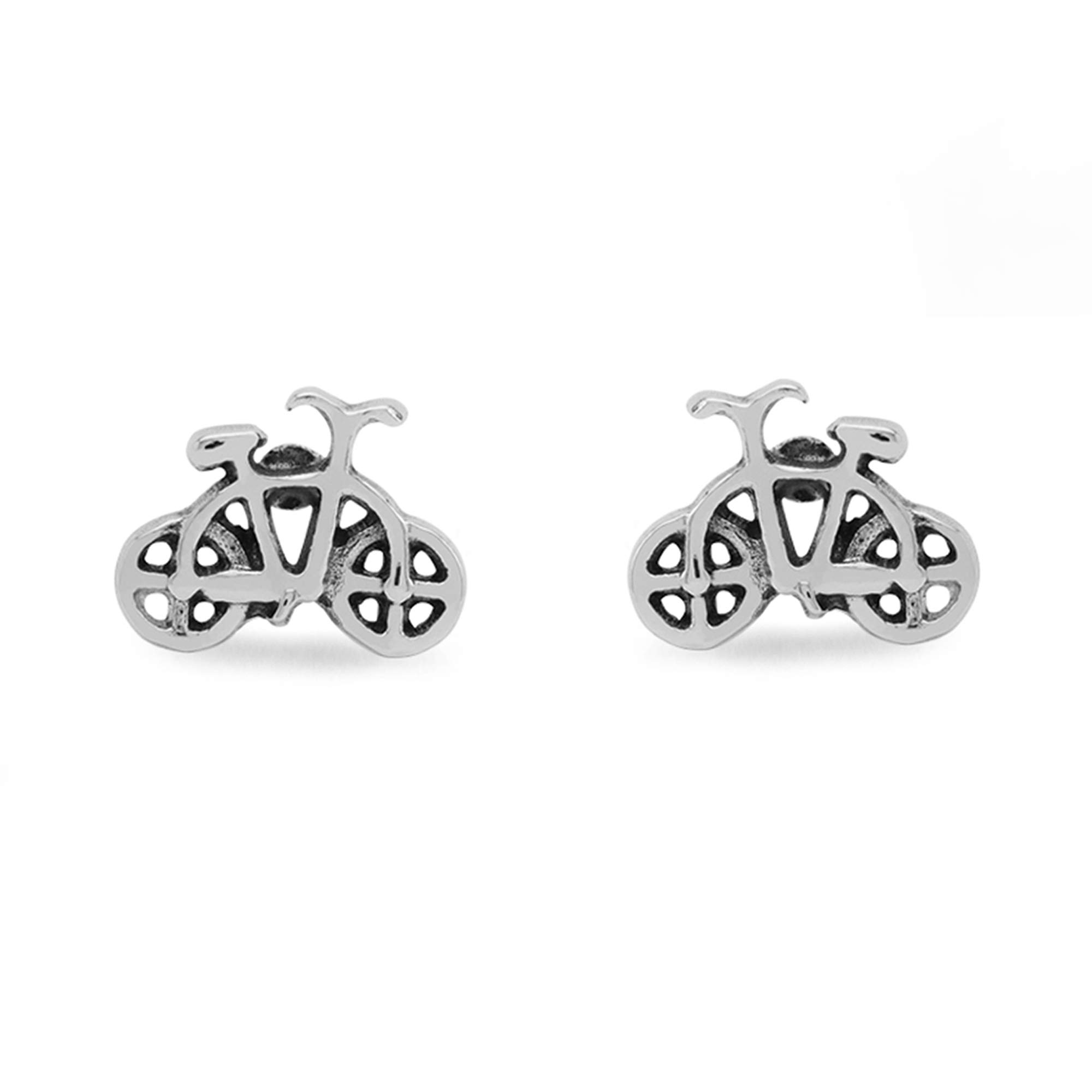 Boma Jewelry Sterling Silver Bicycle Stud Earrings