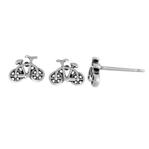 Boma Jewelry Sterling Silver Bicycle Stud Earrings