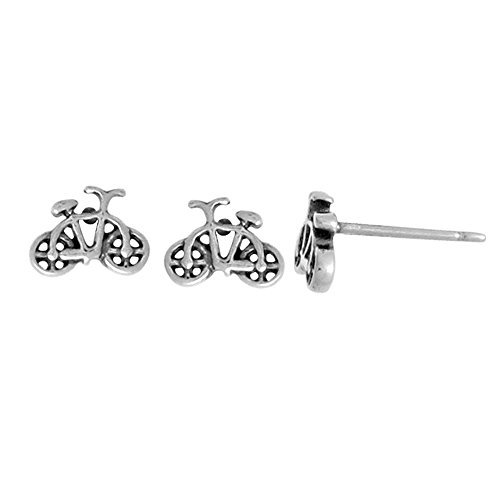 Boma Jewelry Sterling Silver Bicycle Stud Earrings