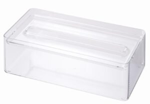 yamazaki home 2334 tissue box holder-dispenser and organizer, one size, clear