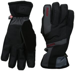 gordini men's challenge xiii waterproof insulated gloves, black gun metal