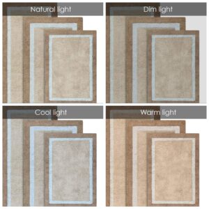 Madison Park Amherst Bathroom Rugs Room Décor 100% Cotton Tufted Ultra Soft Non-Slip, Absorbent Quick Dry Bathtub Mats, 20x30, Brown/Blue