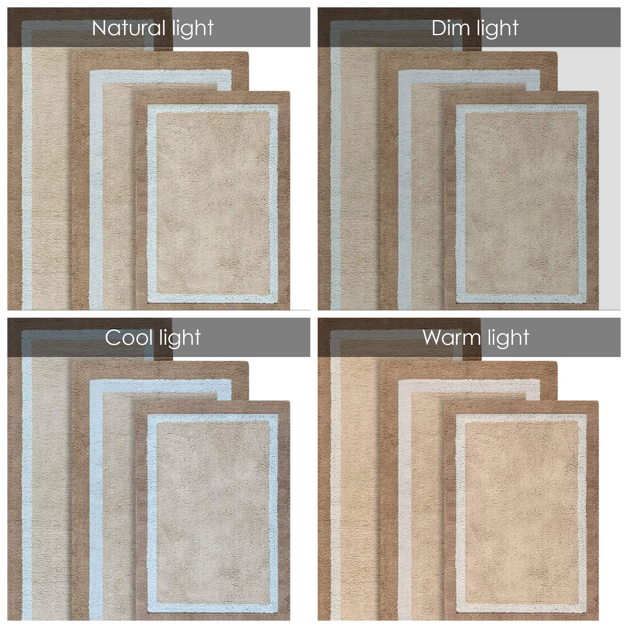 Madison Park Amherst Bathroom Rugs Room Décor 100% Cotton Tufted Ultra Soft Non-Slip, Absorbent Quick Dry Bathtub Mats, 20x30, Brown/Blue