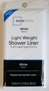 mainstays light weight peva shower liner collection