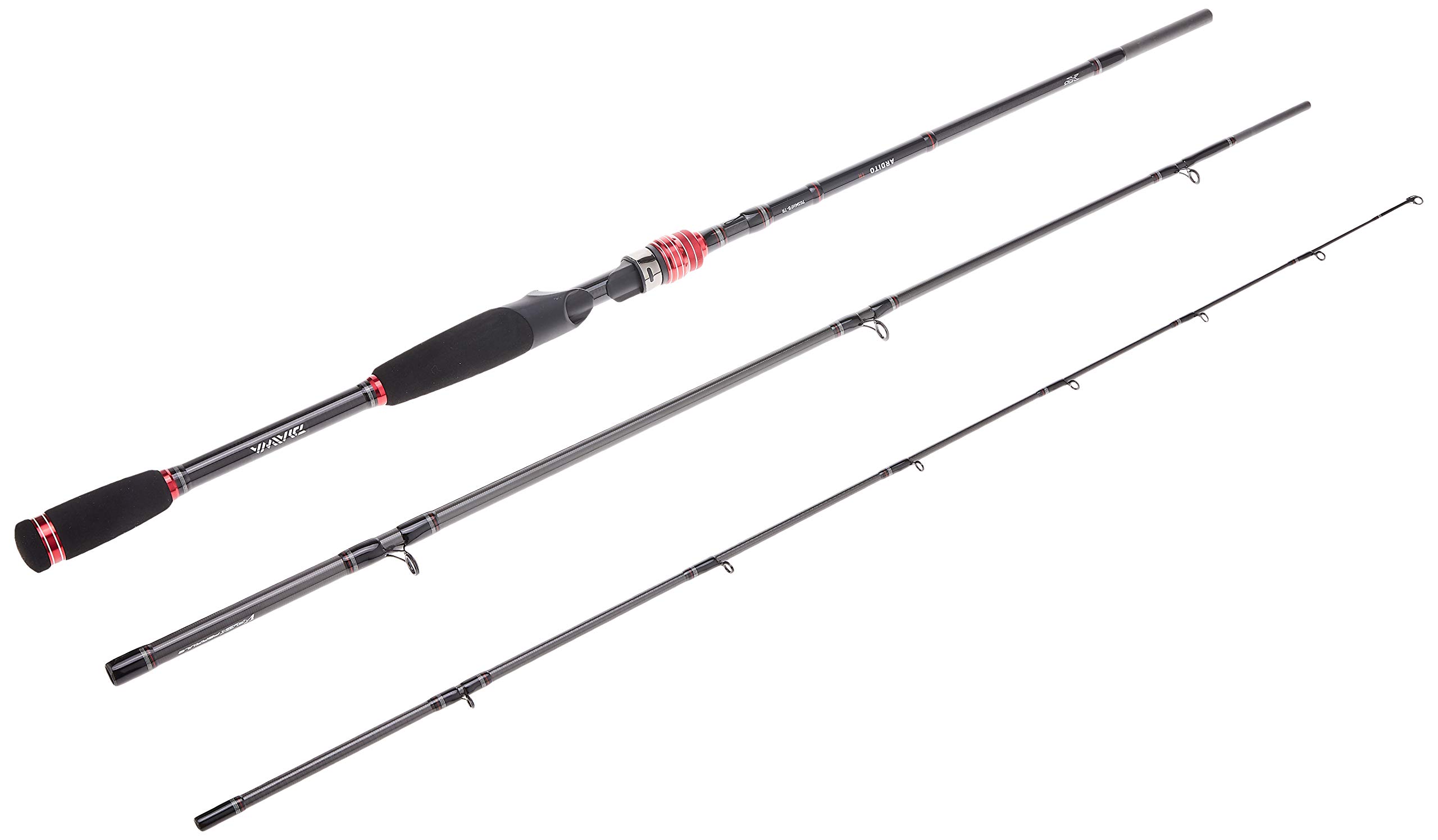 Daiwa ARDT703MHFB-TR Ardito-TR Multipiece Travel Trigger Rod, 7' Length, 3Piece Rod, Medium/Heavy Power, Fast Action,black