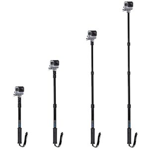 SANDMARC Pole - Metal Edition: 15-50" Waterproof Extension Stick (Pole) for GoPro Hero 11, 10, 9, 8, 7, 6, 5, Session, 4, 3+, 3, 2, & HD- with Remote Clip