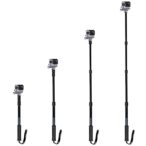 SANDMARC Pole - Metal Edition: 15-50" Waterproof Extension Stick (Pole) for GoPro Hero 11, 10, 9, 8, 7, 6, 5, Session, 4, 3+, 3, 2, & HD- with Remote Clip