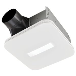 broan-nutone aer80cctk cleancover bath fan, 80 cfm, 0.7 sone, with selectable cct led light, energy star