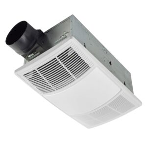 broan-nutone non-lit powerheat bathroom exhaust fan and heater, 80 cfm, 1.5 sones, white