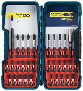 bosch sbid32l 32-piece impact tough screwdriving bit assorted set with included case