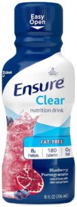 ensure clear blueberry pomegranate nutrition drink, fat free, 4 pack