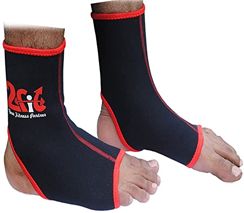 2Fit Elasticated Neoprene Ankle Foot Brace Support Pain Injury Relief Leg & Foot (S/M)