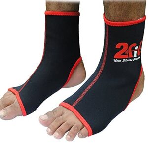 2Fit Elasticated Neoprene Ankle Foot Brace Support Pain Injury Relief Leg & Foot (S/M)