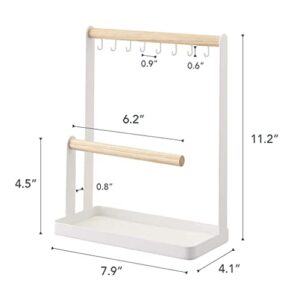 YAMAZAKI home 2311 Accessory Stand-Jewelry Holder & Organizer Storage, One Size, White