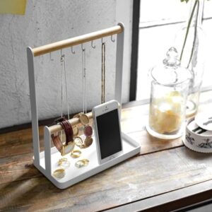 YAMAZAKI home 2311 Accessory Stand-Jewelry Holder & Organizer Storage, One Size, White