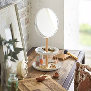 YAMAZAKI home Tosca Accessory Trays/Mirror, White