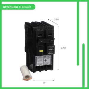 Square D - HOM230GFIC Homeline Circuit Breaker, 30-Amp, 120/240V, 2-Pole, GFCI, Plug-In Mount