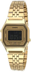 casio la-680wga-9b – clock with quartz movement, for women, gold colour, gold, uinica, fashion