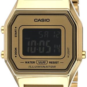 Casio LA-680WGA-9B – Clock with Quartz Movement, for Women, Gold Colour, Gold, UINICA, Fashion