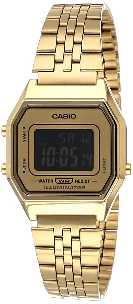 Casio LA-680WGA-9B – Clock with Quartz Movement, for Women, Gold Colour, Gold, UINICA, Fashion