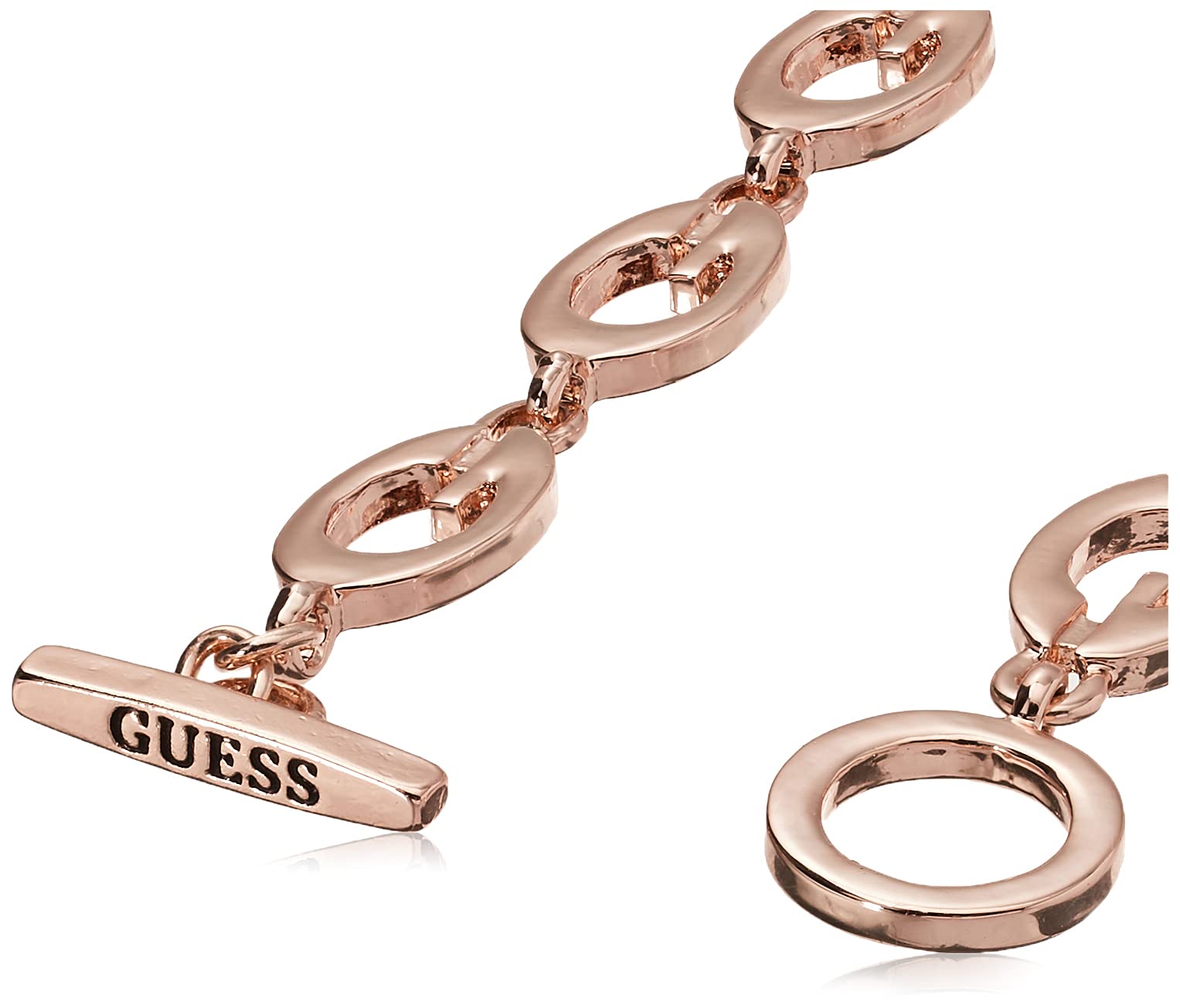 GUESS "Basic" Rose Gold G Link Bracelet