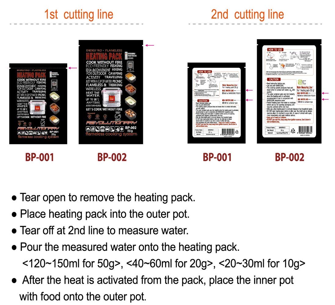 Barocook Fuel Pack Set (10-Piece), 50g