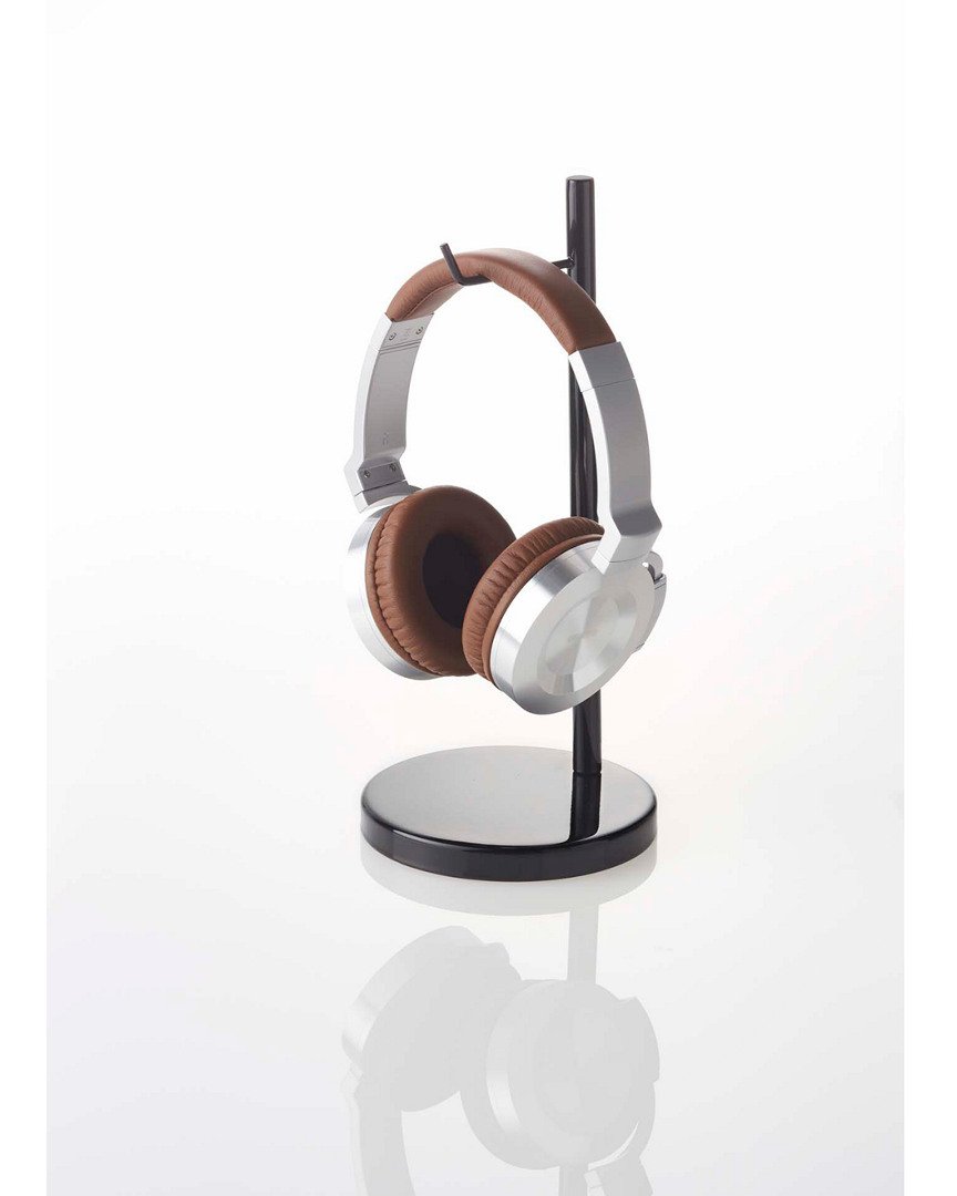 Yamazaki Home Beautes Office Desk Headphone Stand - Headset Holder - Round Base - Steel