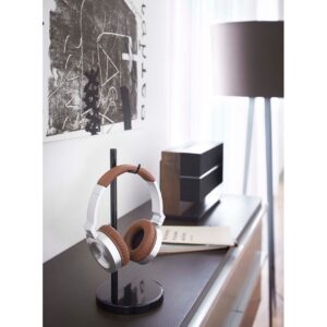 Yamazaki Home Beautes Office Desk Headphone Stand - Headset Holder - Round Base - Steel