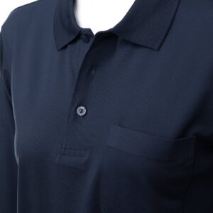 Women's Pique 180-201 TC Polo Dri Fit Collar t Shirt NAVY Size L