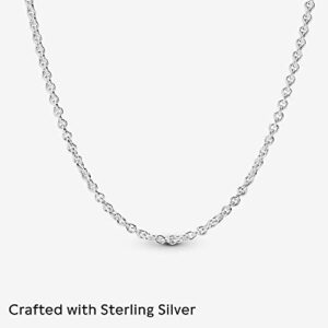 Pandora Classic Cable Chain Necklace - Thin Necklace Chain with Lobster Clasp - Great Gift for Women - Sterling Silver Adjustable Chain Necklace - 17.7"