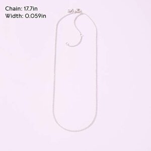 Pandora Classic Cable Chain Necklace - Thin Necklace Chain with Lobster Clasp - Great Gift for Women - Sterling Silver Adjustable Chain Necklace - 17.7"