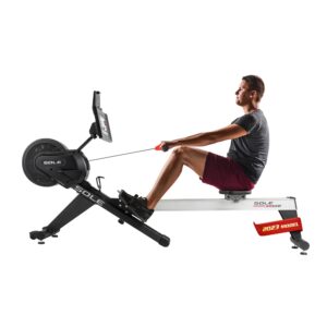 new 2023 rowing machine, sr550 sole fitness rower, foldable rowing machines for home use, bluetooth, touch screen, heart monitoring, air & magnetic resistance row machine, rowers for at home exercise