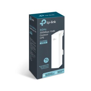 TP-Link 5GHz N300 Long Range Outdoor CPE for PtP and PtMP Transmission | Point to Point Wireless Bridge | 13dBi, 15km+ | Passive PoE Powered w/ Free PoE Injector | Pharos Control (CPE510) White