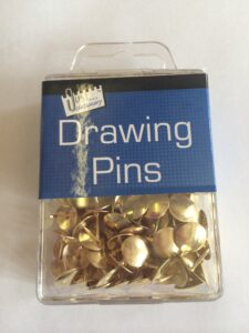 just stationery gold drawing pin (pack of 120)