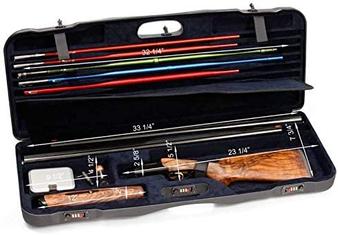 Negrini Cases 1652LR-TS/5040 Shotgun Case for O/U ABS/1 Gun/1 Barrel up to 33 1/2-Inch with 3 Tube Set