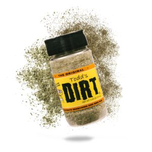 todd’s dirt - original dirt medium 4.0 oz bottle, all purpose seasoning & bbq rub, gourmet mild savory seasoning/rub that’s great on everything, 100% all natural with no msg & gluten-free